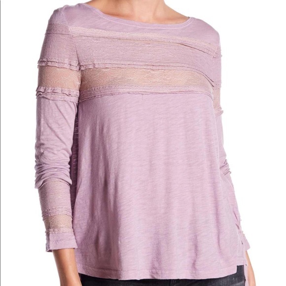 Anama | Tops | Amanda Hilo Lace Accent Top Pink | Poshmark